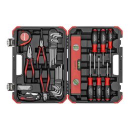 Gedore RED Werkzeugs-Satz, Set 43-teilig, gef&uuml;llt, Werkzeug f&uuml;r Hand- und Heimwerker, im Kunststoffkoffer, R38003043 (3300190)