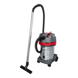 Starmix Allzweck-Sauger (nass/trocken) mit 27l-Edelstahl-Beh&auml;lter und Steckdose bei Arbeiten mit geringer Staubemission mit PressClean-Filterabreinigu (102580)