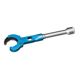 Gedore Hahnblockschl&uuml;ssel mit Verl&auml;ngerung, 1/2, f&uuml;r Euro-Konus-Hahnbl&ouml;cke mit Nocken-/Sechskantverschraubung, flach, 381030 aus Stahl mit verstellbarer L&auml;nge und flacher Form f&uuml;r das L&ouml;sen oder Anziehen von Hahnbl&ouml;cken an Heizk&ouml;rpern oder Ventilen, Antrieb: 1/2 Zoll - 2233673)