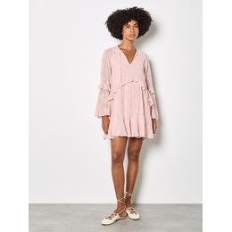 Minikleid Apricot "Minikleid", Damen, Gr. XS (34), N-Gr, rosa (pink), gewebt, Obermaterial: 100% Polyester PES., gebl&uuml;mt, Kleider Minikleid, mit Stickerei
