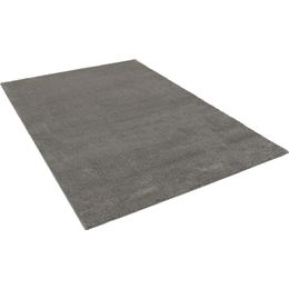 Teppich MERINOS "Montana", grau (anthrazit), B:200cm H:20mm L:290cm, Kunstfaser, Teppiche, Teppich, Kurzflor, Uni-Farben, besonders weich