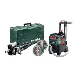 Metabo MFE 40 Mauernutfr&auml;se Set mit ASR 35 L ACP Allessauger und Diamant-Trennscheiben Classic UC, 691058000)