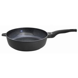 Schmorpfanne ELO "Siloncast Pfanne mit Gegengriff", schwarz, B:27cm H:11cm L:45cm &Oslash;:24cm, Pfannen, Schmorpfanne, antihaftbeschichtet, hitzeisolierender Stiel, Gegengriff