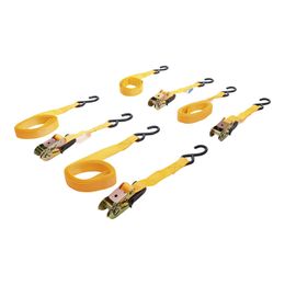 BGS Do it yourself Knarren-Spannband-Satz mit schweren Haken 5 m x 25 mm 4-tlg. (6831)