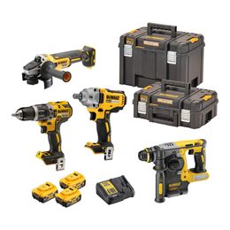 Dewalt DCK428P3T-QW Akku-Schlagbohrschrauber-Set 18V /5 Ah (BL) DCD796 / DCF894 / DCH273 / DCG405 / DCB184 in TSTAK Boxen II + VI + VII + VIII + IX + X + XI + XII + XIII + XIV + XV + XVI + XVII + XVIII + XIX + XX inkl .2x G-Akku (18 Volt /5 Ah) + Schnellladeger&auml;t)