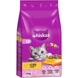 whiskas Adult 1+ mit Huhn Katzen-Trockenfutter mit Gefl&uuml;gel 1,9kg