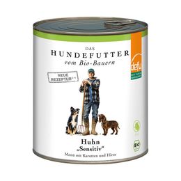 Defu Bio-Huhn Sensitiv Men&uuml; Hunde-Nassfutter Bio 6x820g