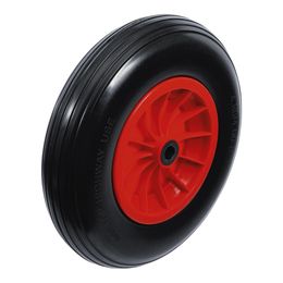 BGS Do it yourself Schubkarrenrad PU, rot/schwarz 400 mm (80655)