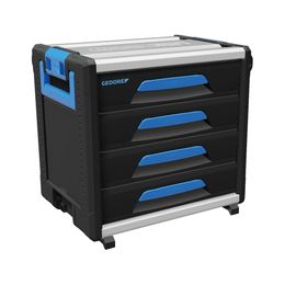 Gedore Werkzeugbox WorkMo B2, 4 Schubladen, 1 Fach, Plastik/Alu, mit Zubeh&ouml;r abschlie&szlig;bar, leer, Werkzeug-Mobil 1110 WM-24 (2954311)