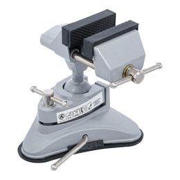 BGS Do it yourself Tisch-Schraubstock schwenkbar Backen 70 mm mit Vakuum-Saugfu&szlig; (71017)