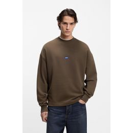 Sweatshirt Hugo "Nedro", Herren, Gr. L, schwarz braun208, Sweatware, Obermaterial: 100% Baumwolle, regular fit normal, Rundhals, B&uuml;ndchen, Sweatshirts Sweatshirt, Rundhalsausschnitt, Regular Fit, Logo-Patch