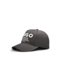 Baseball Cap Hugo "Merk-Degrad&eacute;", Herren, grau (schwarz 001), Twill, Baumwolle, unifarben, Caps, mit Snapback-Verschluss, bestickt