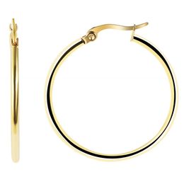 Adelia&acute;s Paar Creolen ADELIA&acute;S "Damen Creolen aus poliertem Edelstahl", gold, Ohrringe, Damen, Damen, Edelstahl