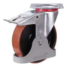 VARIOfit Bremsrolle Polyurethan 200 x 50 mm 96&deg; Shore A ; Cordes (dpd-200.000)