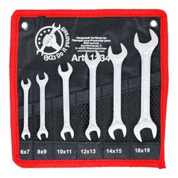 BGS Do it yourself Doppel-Maulschl&uuml;ssel-Satz SW 6 x 7 - 18 x 19 mm 6-tlg. (1234)