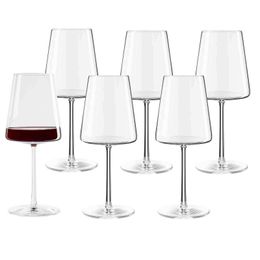 Rotweinglas ST&Ouml;LZLE "Rotweingl&auml;ser Power 520 ml 6er Set transparent", bunt (transparent), Glas, Trinkgef&auml;&szlig;e, Rotweinglas