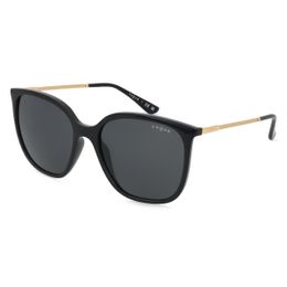 Vogue 0VO5564S | Damen-Sonnenbrille | Fassung: Vollrand, Quadratisch, Acetat, Schwarz | Glasfarbe: Grau