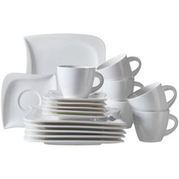 M&auml;ser Kaffeeservice M&Auml;SER "Geschirr-Set, Service La Musica", wei&szlig;, 18 Stk., Porzellan, Geschirr-Sets, Kaffeeservice, 18 Teile, f&uuml;r 6 Personen