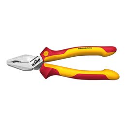 wiha Kombizange Industrial electric mit DynamicJoint&reg; und OptiGrip mit extra langer Schneide 180 mm (33186)