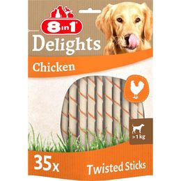 8IN1 Delights Chicken Twisted Sticks Hundesnacks Zahnpflege 35 St&uuml;ck