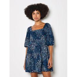 Minikleid Apricot "Minikleid", Damen, Gr. S (36), N-Gr, blau (navy), gewebt, Obermaterial: 86% Viskose LENZING ECOVERO CV LenzEcov. 12% Viskose CV. 2% Leinen LI., Elastisch, Kleider Minikleid, Gemustert