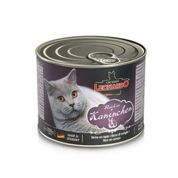 Leonardo Reich an Kaninchen Premium Katzen-Nassfutter ohne Aromastoffe 6x200g