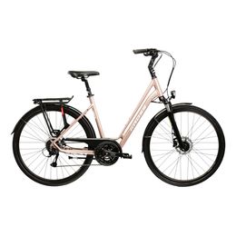 Cityrad KROSS "Sentio 4.0 Pink 27 G&auml;nge" Gr. 41, rosa, schwarz, Fahrr&auml;der, 41cm, 28 Zoll (71,12cm) hinten: 28 Zoll (71,12cm)