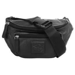 G&uuml;rteltasche Chiemsee, Gr. B/H/T: 20cm x 17cm x 3cm onesize, schwarz, Leder, unifarben, Taschen G&uuml;rteltasche, echt Leder