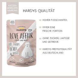 Hardys Love Affair Ente & Wild Katzen-Nassfutter getreidefrei 12x100g