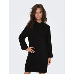 Jacqueline de Yong Strickkleid JDY "JDYRUE LIFE L/S HIGH NECK DRESS KNT NOOS", Damen, Gr. XL, N-Gr, schwarz, Feinstrick, Obermaterial: 51% Polyester, 46% Polyacryl, 3% Elasthan, unifarben, loose fit, Kleider Strickkleid