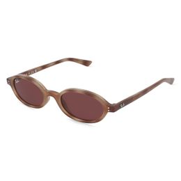 Ray-Ban RB4472 | Unisex-Sonnenbrille | Fassung: Vollrand, Oval, Kunststoff, Beige Havanna | Glasfarbe: Violett