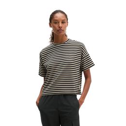 Marc O'Polo T-Shirt MARC O'POLO "aus TENCEL&trade; Modal", Damen, Gr. L, light braun, Obermaterial: 96% Modal, 4% Elasthan, gestreift, Basic, loose fit, Rundhals, normaler Saum, Shirts T-Shirt