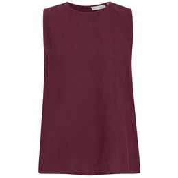 Gina Damen Leinen-Top unifarben