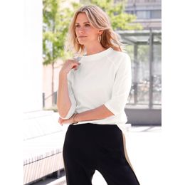 3/4-Arm-Shirt Classic Basics "Shirt", Damen, Gr. 38, beige (ecru), 100% Baumwolle, unifarben, Shirts 3/4-Arm-Shirt
