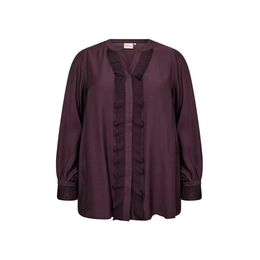 Blusentop WASABI CONCEPT "Wasabi Concept Shirt WA-SAFIA", Damen, Gr. M, 5120 plum perfect, Obermaterial: 85% Viskose, 15% Nylon, Blusen Blusentop