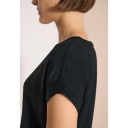 Kurzarmbluse Cecil, Damen, Gr. L (42), palm breeze gr&uuml;n, Web, Obermaterial: 100% Viskose, unifarben, l&auml;ssig geschnitten h&uuml;ftbedeckend, Rundhals, abgestepptes B&uuml;ndchen, Blusen, Sommershirt mit Knotendetail