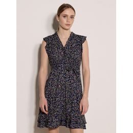 Druckkleid Apricot "Minikleid", Damen, Gr. XS (34), N-Gr, lila, gewebt, Obermaterial: 100% Viskose CV., gebl&uuml;mt, normal, V-Ausschnitt, Kleider Druckkleid, Gemustert mit R&uuml;schen