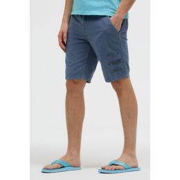 Shorts CAMP DAVID, Herren, Gr. L, Normalgr&ouml;&szlig;en, harbour blau, Web, Material: 53% Leinen, 47% Baumwolle, unifarben, regular fit knielang, Hosen Shorts, mit Tunnelzugband