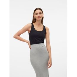 V&eacute;ro Moda Tanktop VERO MODA "VMLULU LONG TANK TOP JRS GA NOOS", Damen, Gr. M, schwarz, Jersey, Obermaterial: 95% Baumwolle, 5% Elasthan, unifarben, regular fit normal, Rundhals, Tops Tanktop, Baumwollmischung, regular fit