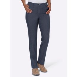 Dehnbund-Jeans COSMA, Damen, Gr. 19, Kurzgr&ouml;&szlig;en, blau (blau, stone, washed), 76% Baumwolle, 22% Polyester, 2% Elasthan, unifarben, lang, Jeans
