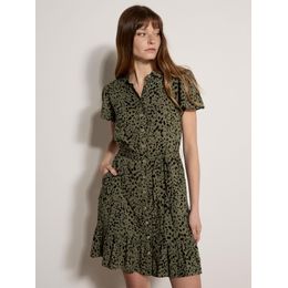 Minikleid Apricot "Minikleid", Damen, Gr. S (36), N-Gr, gr&uuml;n (khaki), Obermaterial: 100% Viskose CV., gemustert, Gerade, Kleider Minikleid, mit verstreuten Quadraten