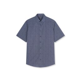 Businesshemd OLYMP "OLYMP Luxor, modern fit, New Kent", Herren, Gr. 38, Normaler Arm, marine, 100% Baumwolle, Hemden