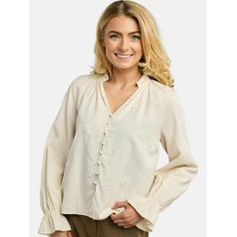 Blusentop LIBERT&Eacute; ESSENTIEL "Libert&eacute; Essentiel Shirt FINE", Damen, Gr. XXL, creme, Obermaterial: 100% Polyester, Blusen Blusentop