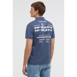 Poloshirt CAMP DAVID, Herren, Gr. 4XL, harbour blau, Piqu&eacute;, Material: 100% Baumwolle, bedruckt, regular fit normal, hoch geschlossener Ausschnitt, eingesetzt gerader Abschluss, Shirts, aus Baumwolle