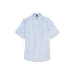Businesshemd OLYMP "OLYMP Luxor, modern fit, New Kent", Herren, Gr. 38, Normaler Arm, bleu, 100% Baumwolle, Hemden