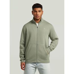 G-Star Raw Longpullover G-STAR "Premium Core Track Jacket Sweater", Herren, Gr. L, gr&uuml;n (lt orphus), Obermaterial: 55% Baumwolle, 45% Polyester, Pullover Longpullover