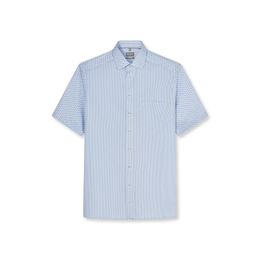 Businesshemd OLYMP "OLYMP Luxor, comfort fit, New Kent", Herren, Gr. 39, Normaler Arm, blau (bleu), 100% Baumwolle, Hemden