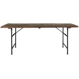 IB Laursen Langer Tisch Unika mit Holzplatte und Metallgestell 195 x 90 x 76 cm skandinavische Deko Online Shop