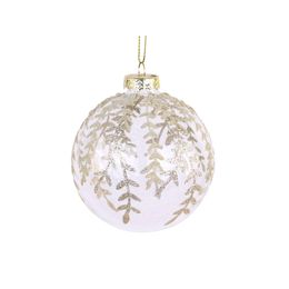 Chic Antique Klare Weihnachtskugel mit Glitzer &Oslash; 8 cm, klar skandinavische Deko Online Shop