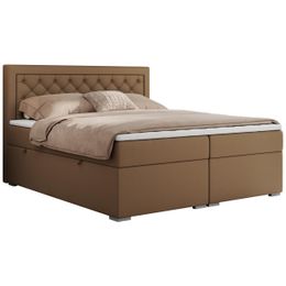 BOXBETT JASIR 120/200 - Braun Kunstleder - H3
